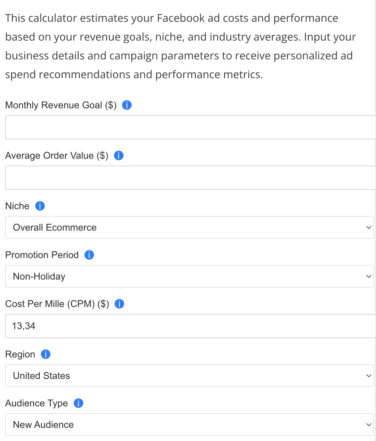 Facebook Ad Cost Calculator to Estimate Your Budget Effortlessly ...